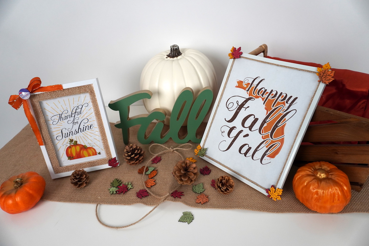DIY Florida Fall Home Decor | Free Printable Graphics & Video Tutorial